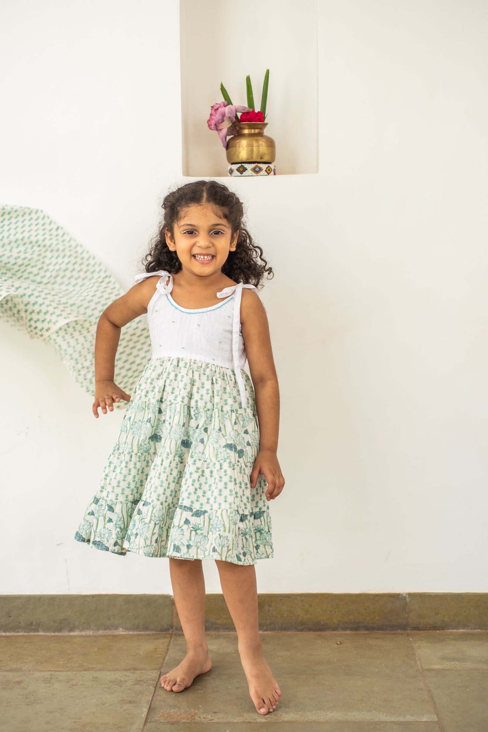 Bloom Tiered Sundress for 1 to 14 years girls | Plumcheeks